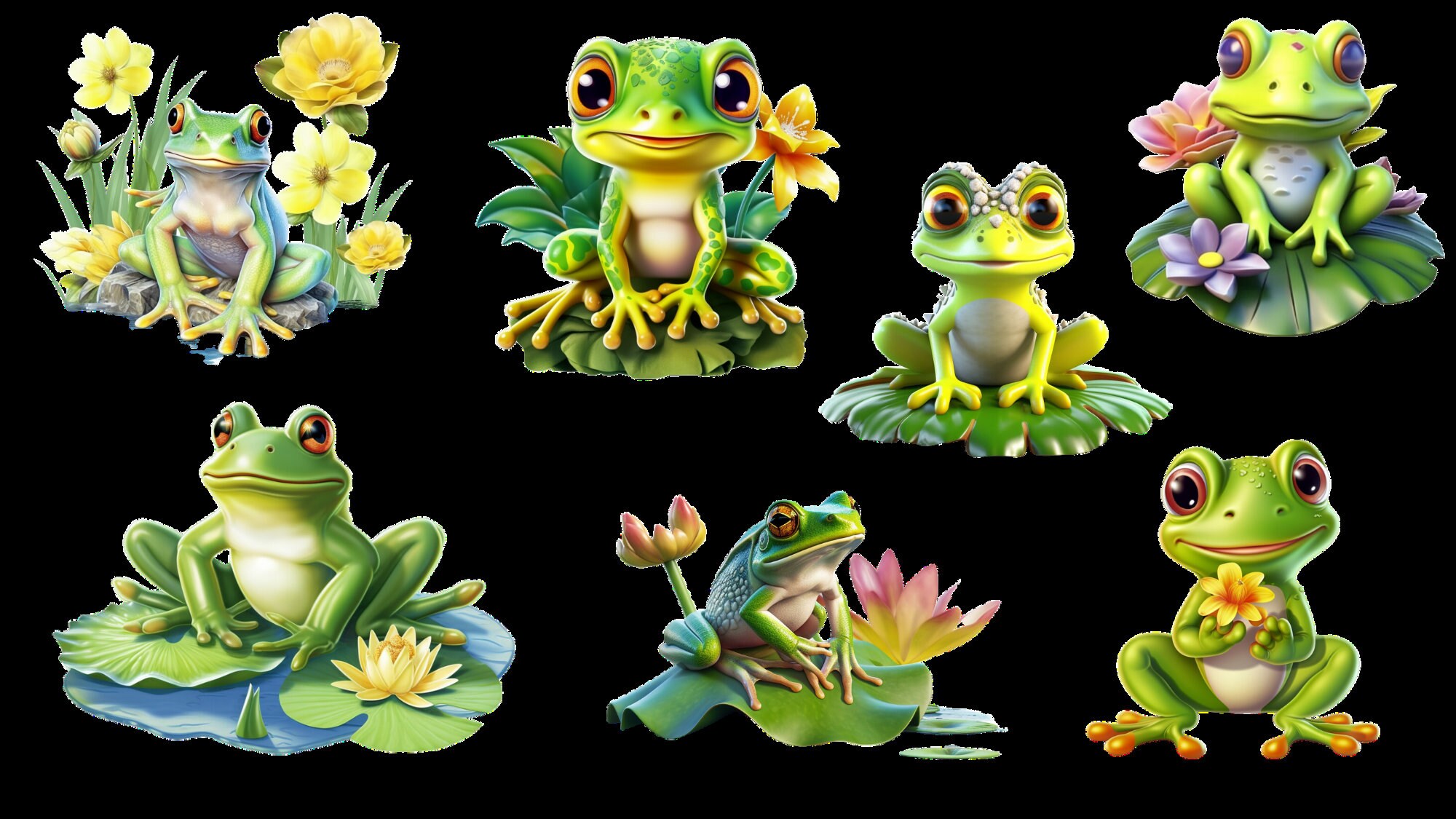 Lilypad Leaper, Watercolor Frog, Frog Clip Art, Frog PNG, Frog SVG, Frog Art, Frog Digital ...