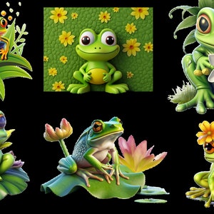 Lilypad Leaper, Watercolor Frog, Frog Clip Art, Frog PNG, Frog SVG, Frog Art, Frog Digital ...