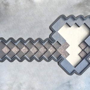 Layered Minecraft Weapons SVG Laser Glowforge Files Xtool Files - Etsy