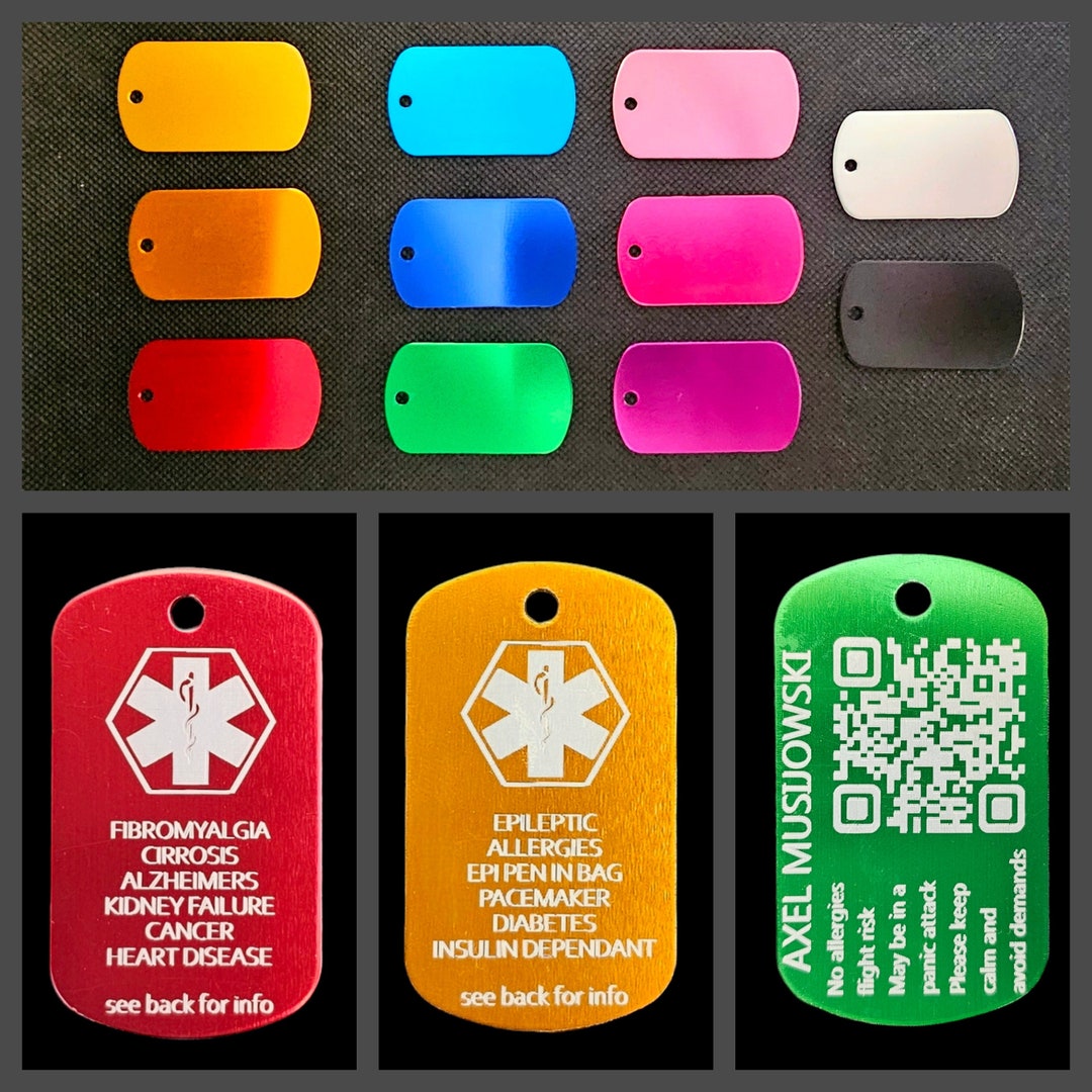 Custom Medical Alert Keychain: Stylish Safety With Engraved Medical ID ...