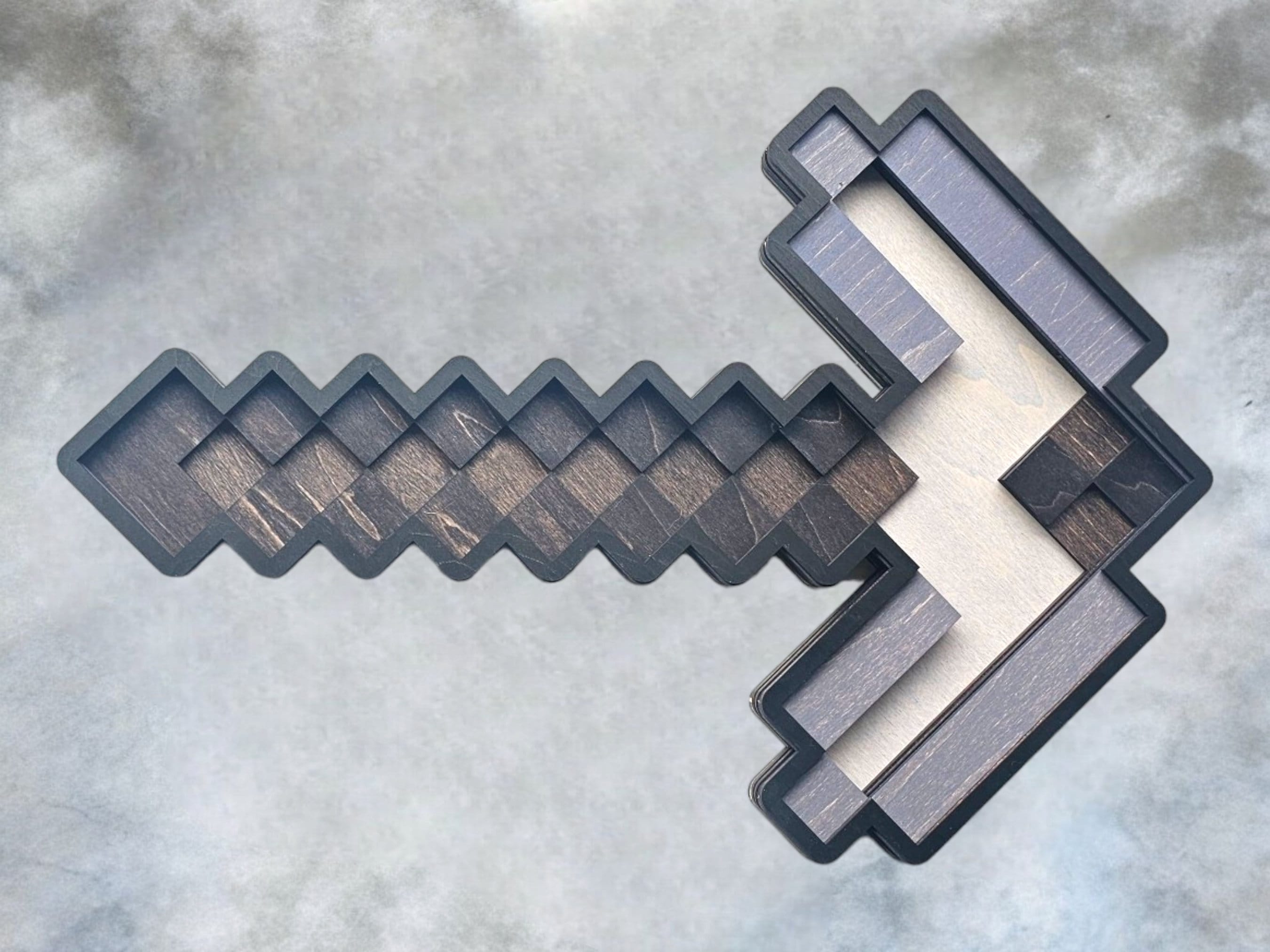 Layered Minecraft Weapons SVG Laser Glowforge Files Xtool Files - Etsy