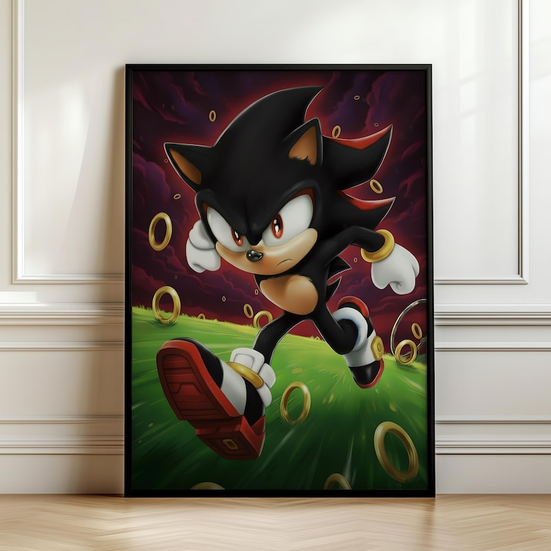 Shadow the Hedgehog Shoes - Etsy