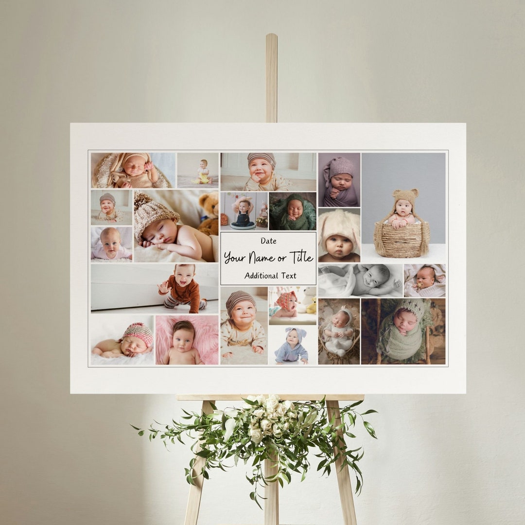 Poster Size Photo Collage Template, Funeral, Graduation, Birthday ...