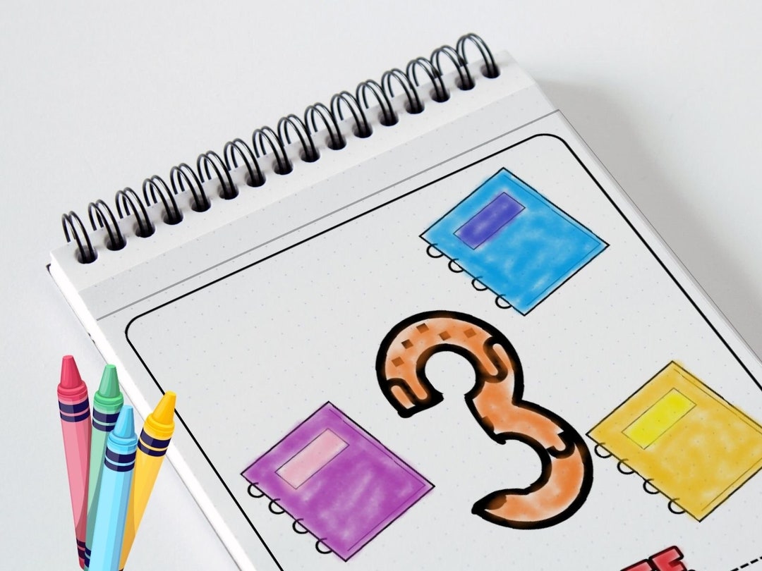 Grayscale Numbers Coloring Pages Combining Education and Fun - Etsy