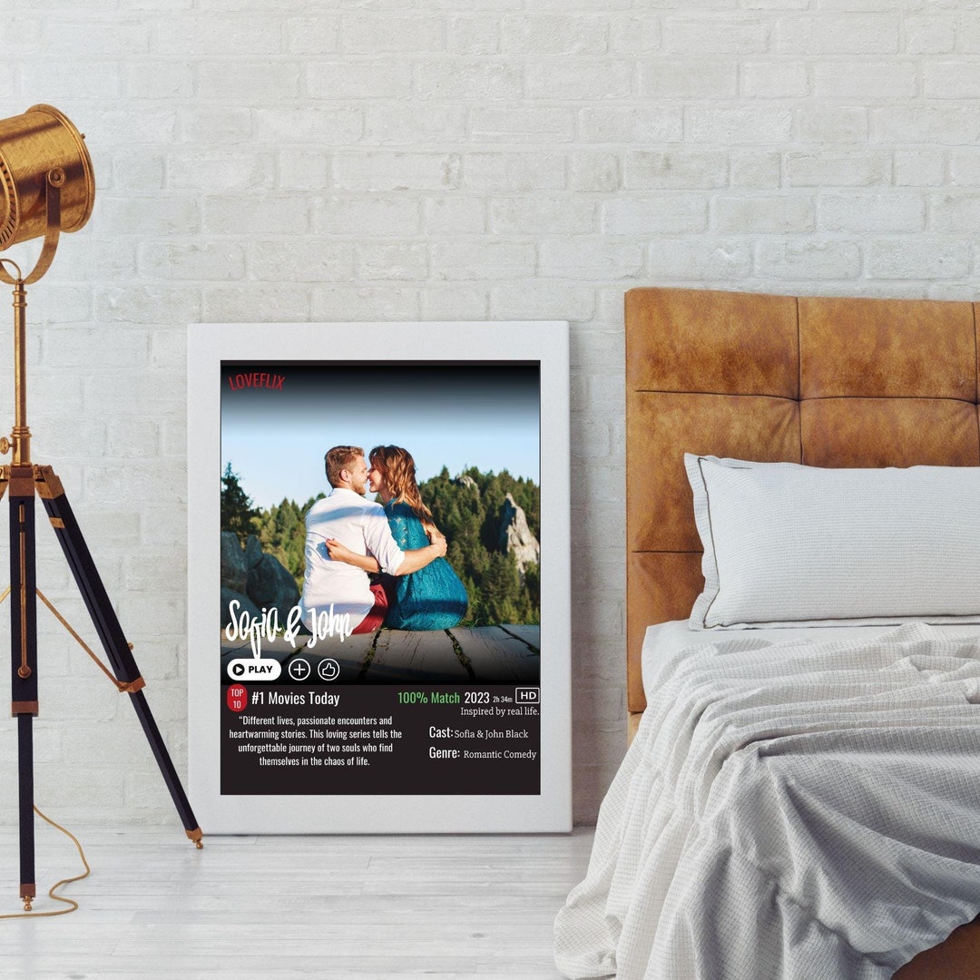 Personalized Couple Movie Poster Print, Custom Gift for Anniversary ...