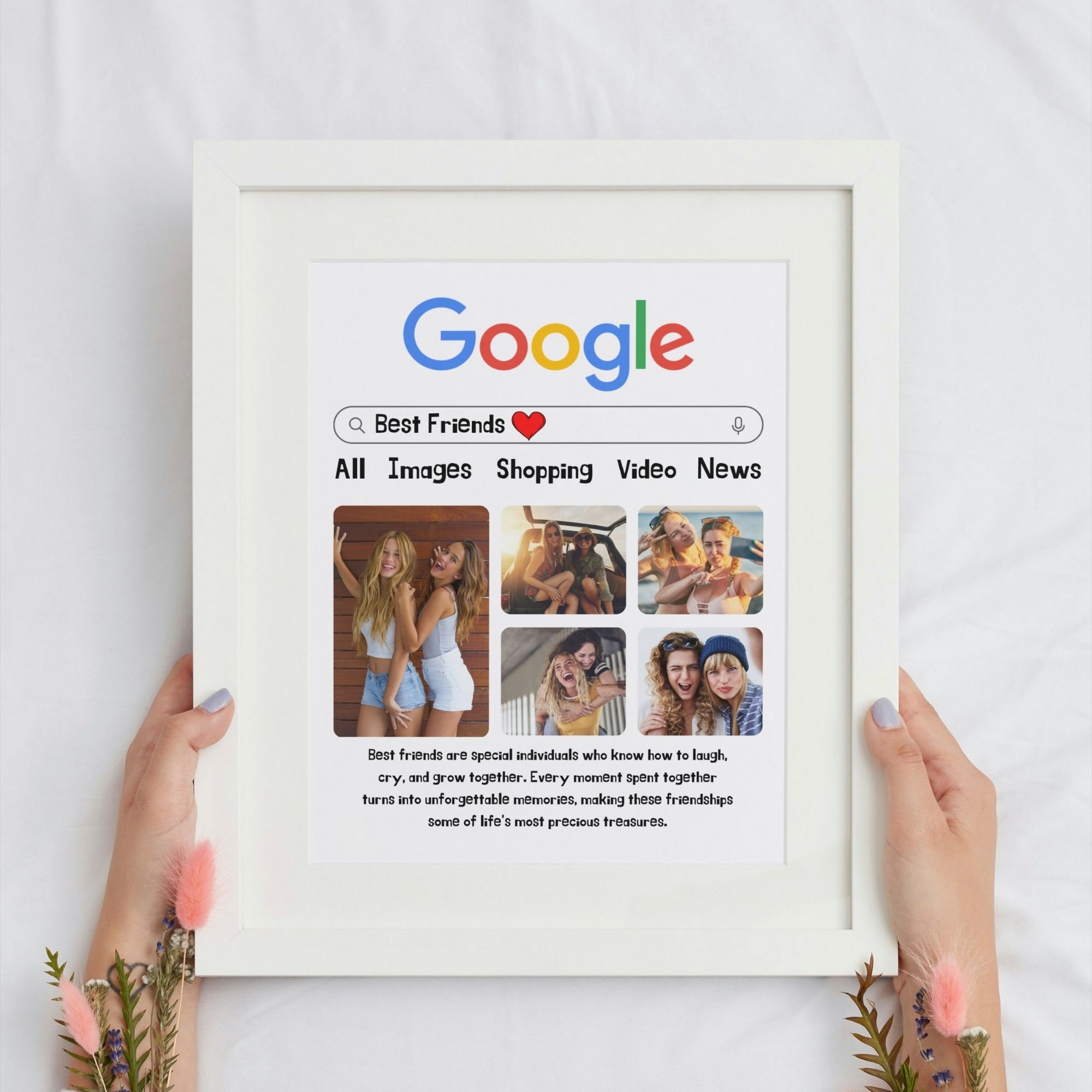 Google Themed Personalizable Custom Memory Photo Collage, Bestfriends ...