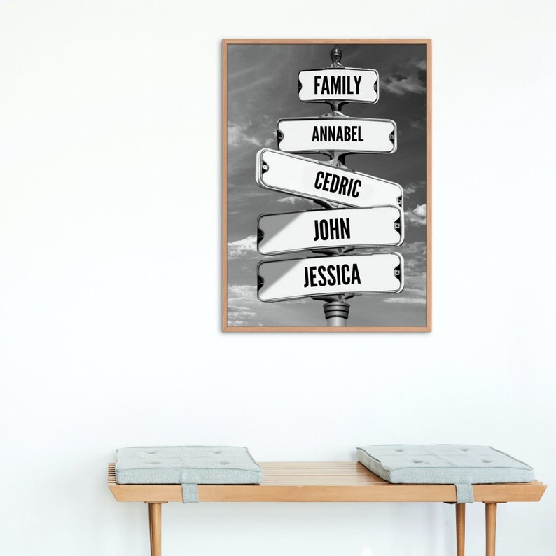 Personalized Name Vintage Street Sign Canvas Wall Art, Street Sign With ...