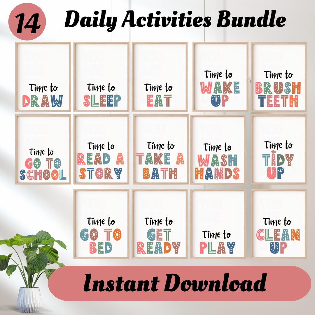 Toddler Daily Routine Chart: Montessori Visual Schedule (digital ...