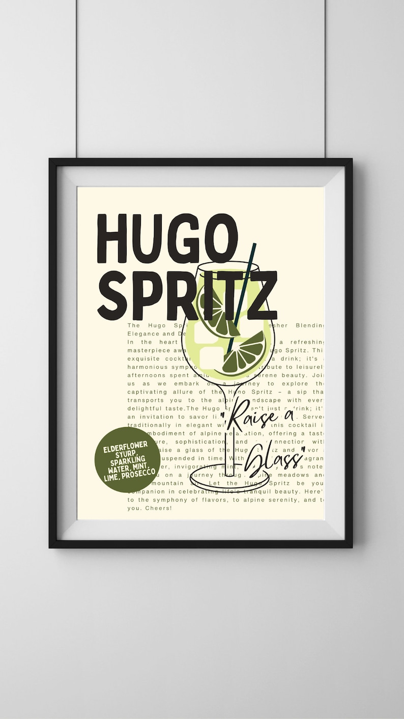 Hugo Spritz Digital Download Print - A Perfect Addition to Your Bar ...