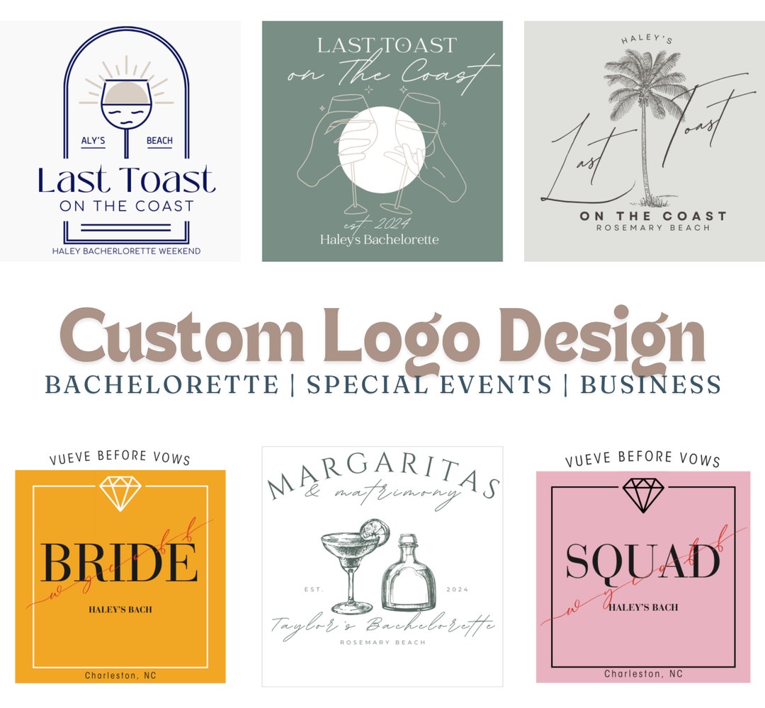 Custom Bachelorette Logo Design - Personalized Digital Illustration for ...