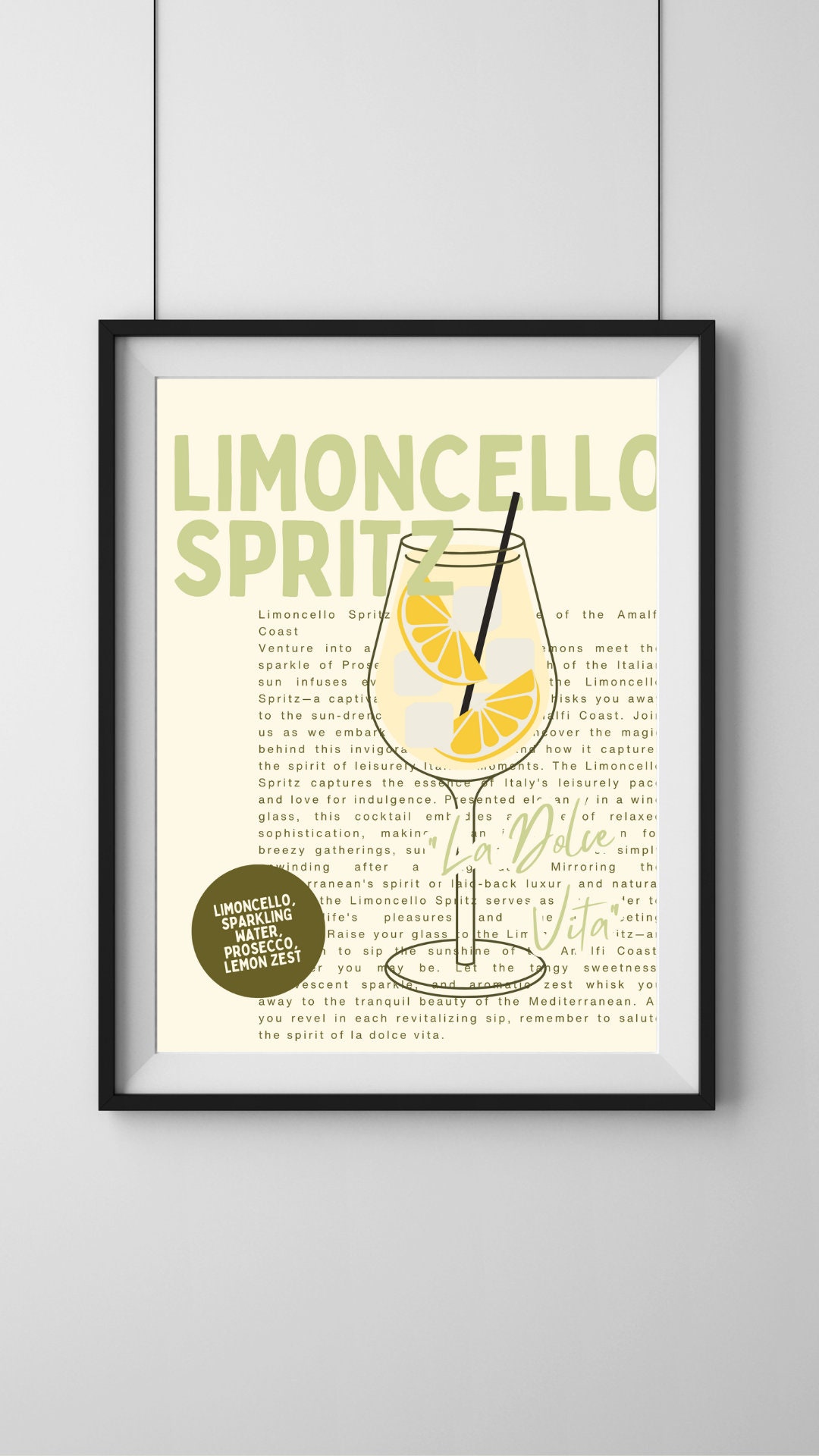 Limoncello Spritz Digital Download Print - A Zesty Addition to Your ...
