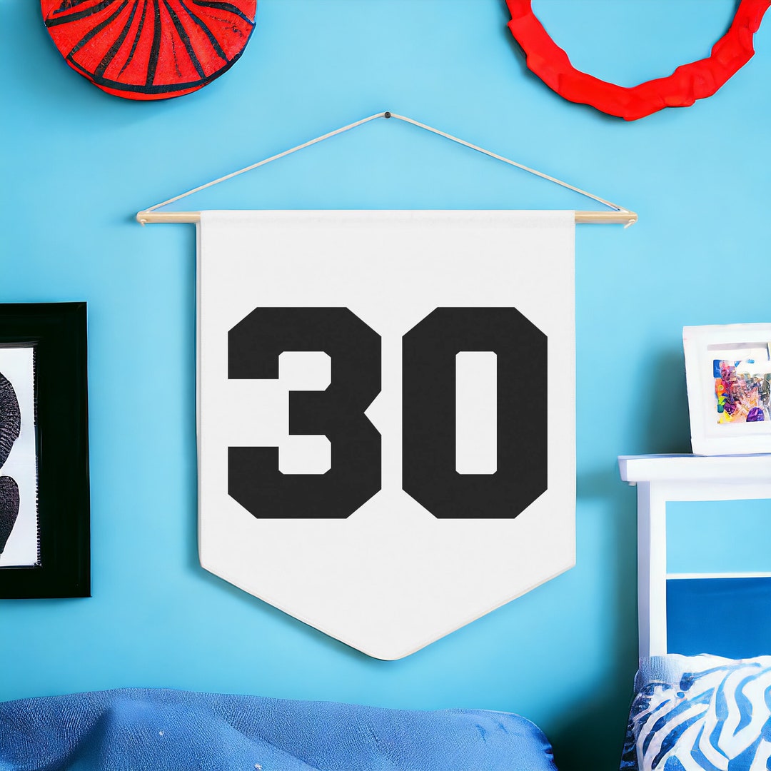 Personalized Sports Number Pennant, Custom Wall Art, Boys Room Wall Art ...