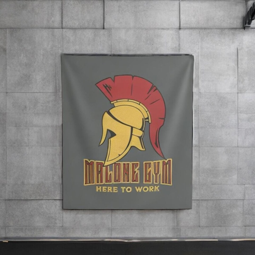 Gladiator Home Gym Flag, Personalized Name Indoor Wall Tapestry for ...