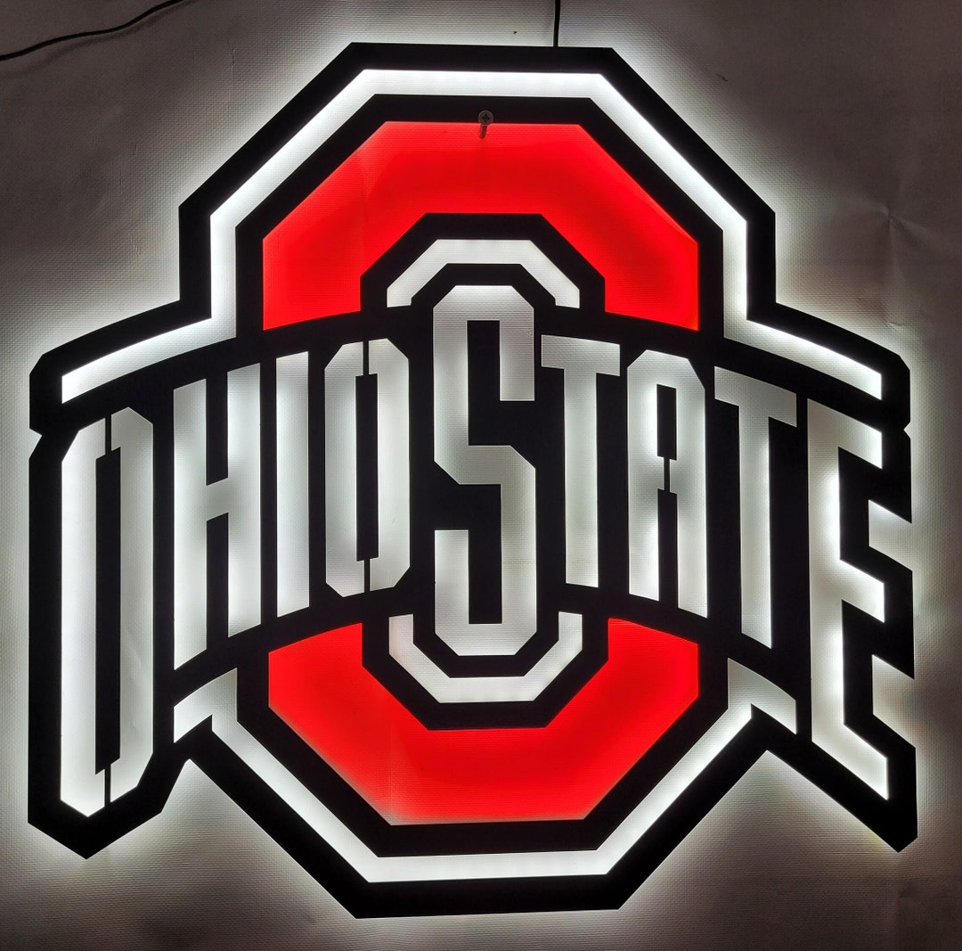 Ohio State Led Sign, Metal Sign, Ohio State Led Illuminated Decor ...