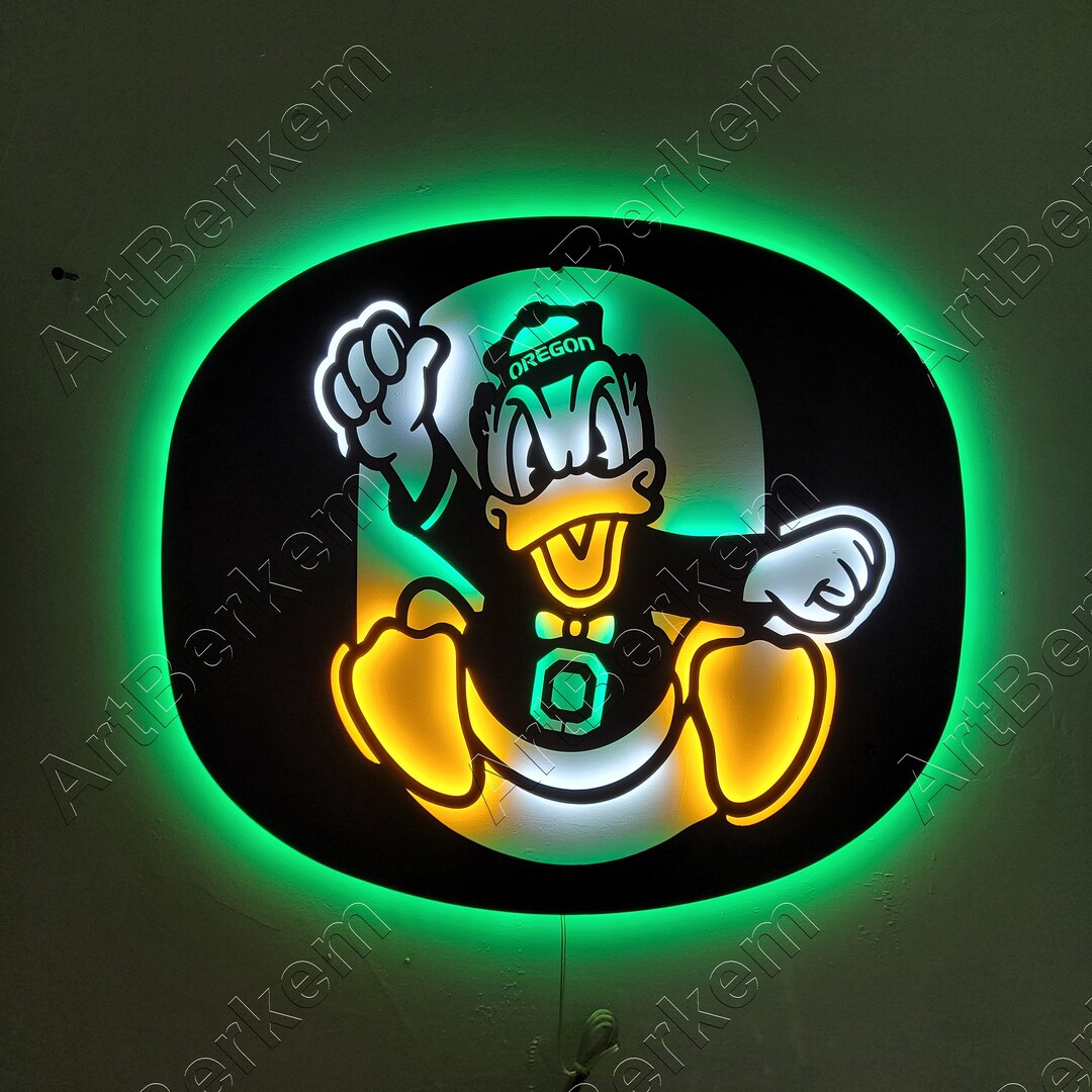 Oregon Ducks, American Football Club, Sports Team Sign, Metal Sign, Led ...