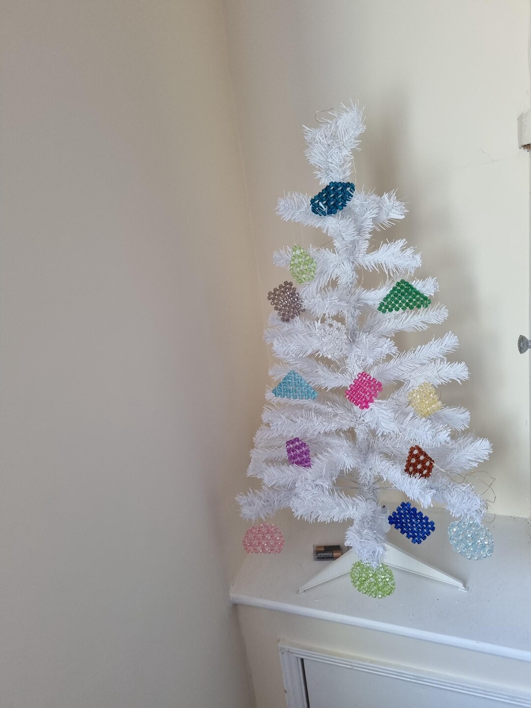 2D Geometric Shape Christmas Tree Hangings, Transparent Christmas ...