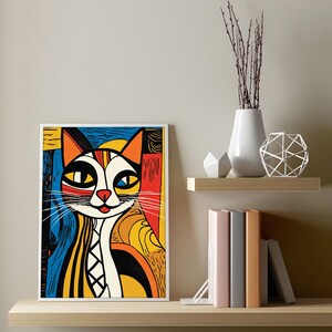 Pablo Picasso Cat Poster, Picasso Abstract Wall Art, Printable Poster ...