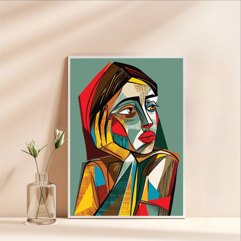 Picasso Face Poster, Picasso Wall Art, Picasso Inspired Art, Woman Art ...