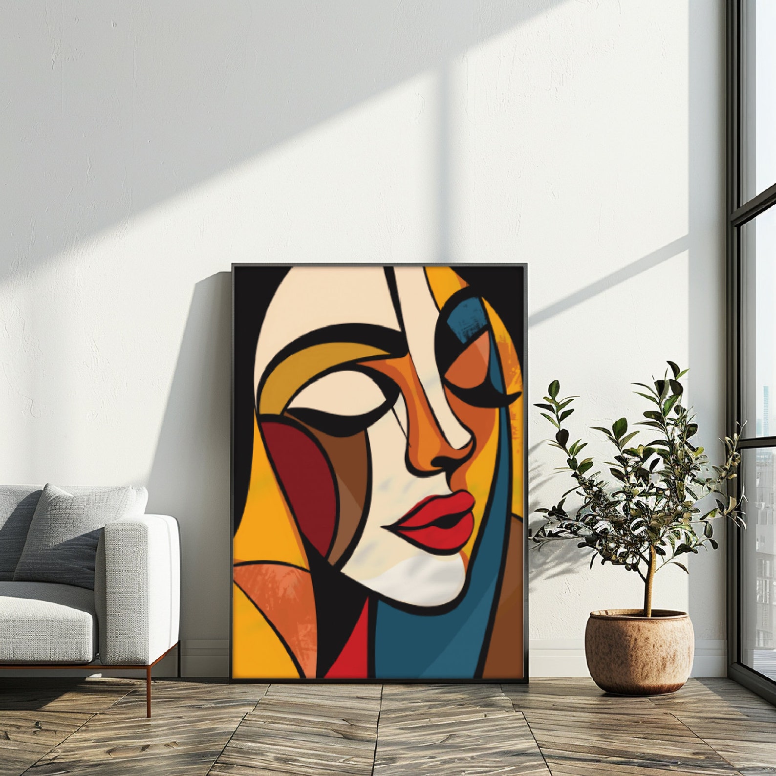 Picasso Drawing, Picasso Face, Cubism Print, Wall Art Print, Digital ...