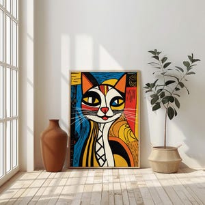 Pablo Picasso Cat Poster, Picasso Abstract Wall Art, Printable Poster ...