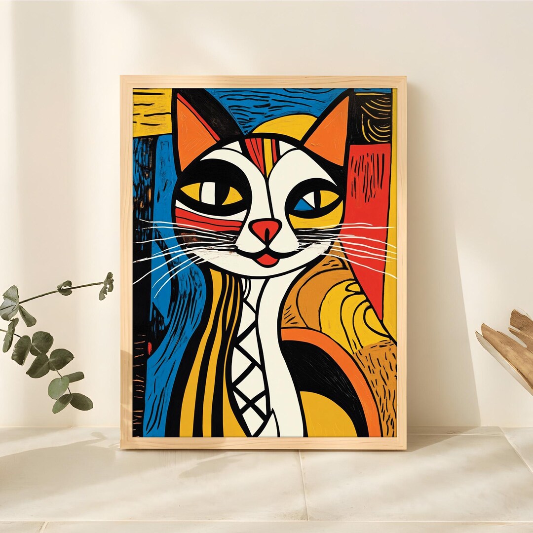Pablo Picasso Cat Poster, Picasso Abstract Wall Art, Printable Poster ...