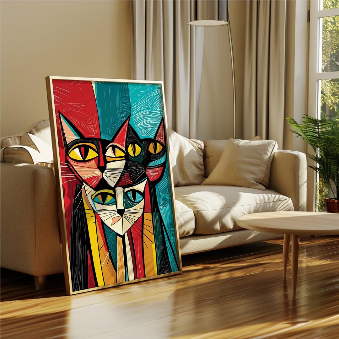 Pablo Picasso Cat Poster, Picasso Abstract Wall Art, Printable Poster ...