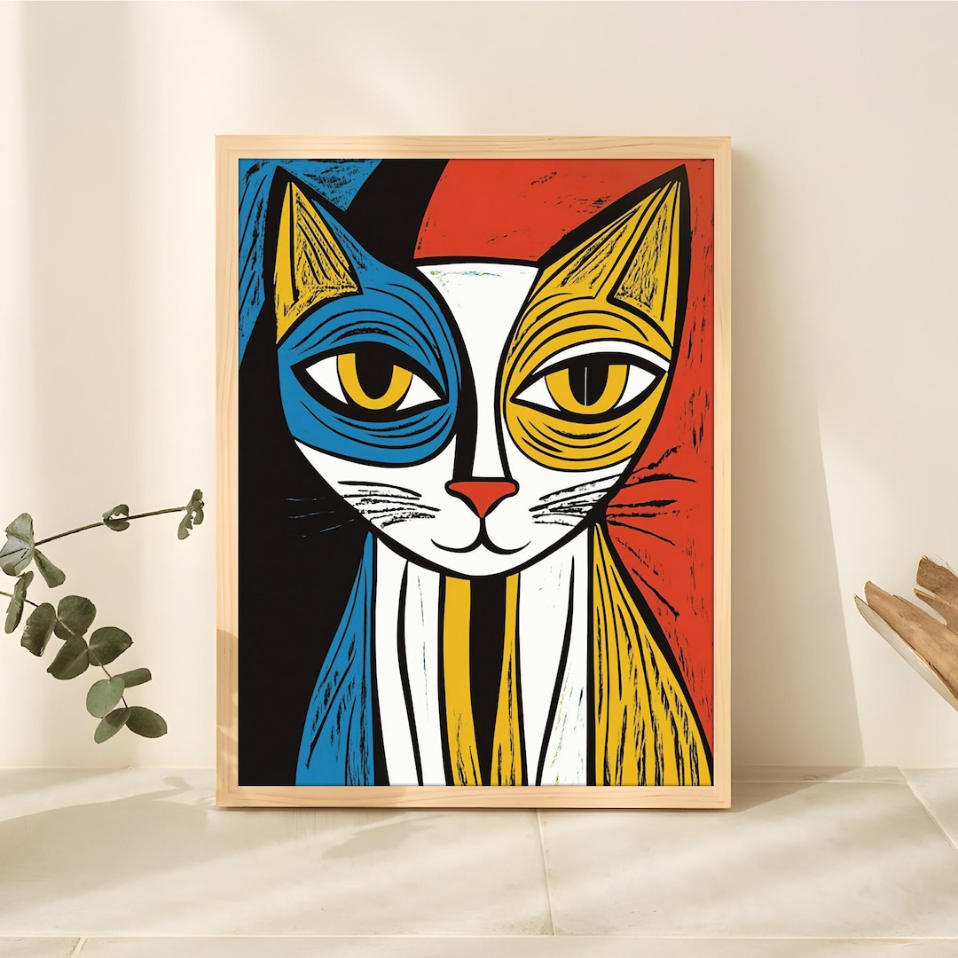 Pablo Picasso Cat Poster, Picasso Abstract Wall Art, Printable Poster ...