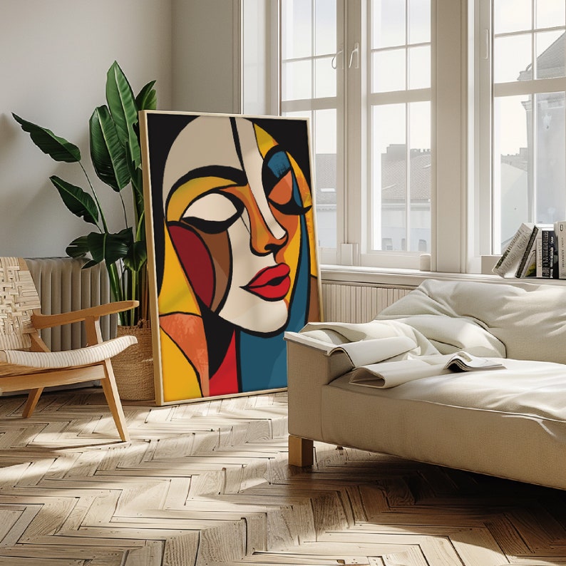 Picasso Drawing, Picasso Face, Cubism Print, Wall Art Print, Digital ...