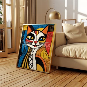 Pablo Picasso Cat Poster, Picasso Abstract Wall Art, Printable Poster ...