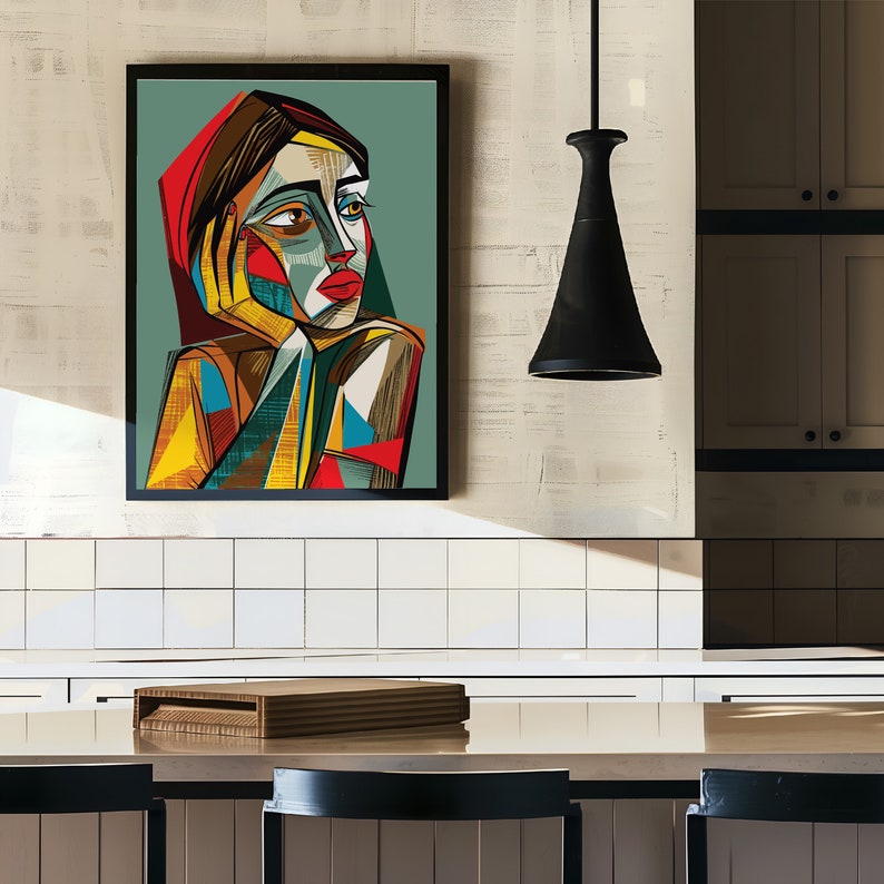 Picasso Face Poster, Picasso Wall Art, Picasso Inspired Art, Woman Art ...