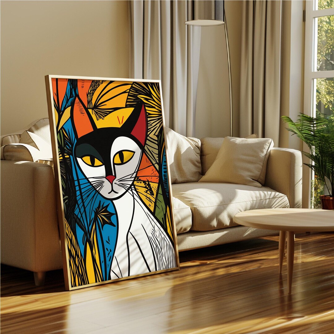 Pablo Picasso Cat Poster, Picasso Abstract Wall Art, Printable Poster ...