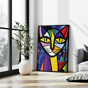 Pablo Picasso Cat Poster, Picasso Abstract Wall Art, Printable Poster ...