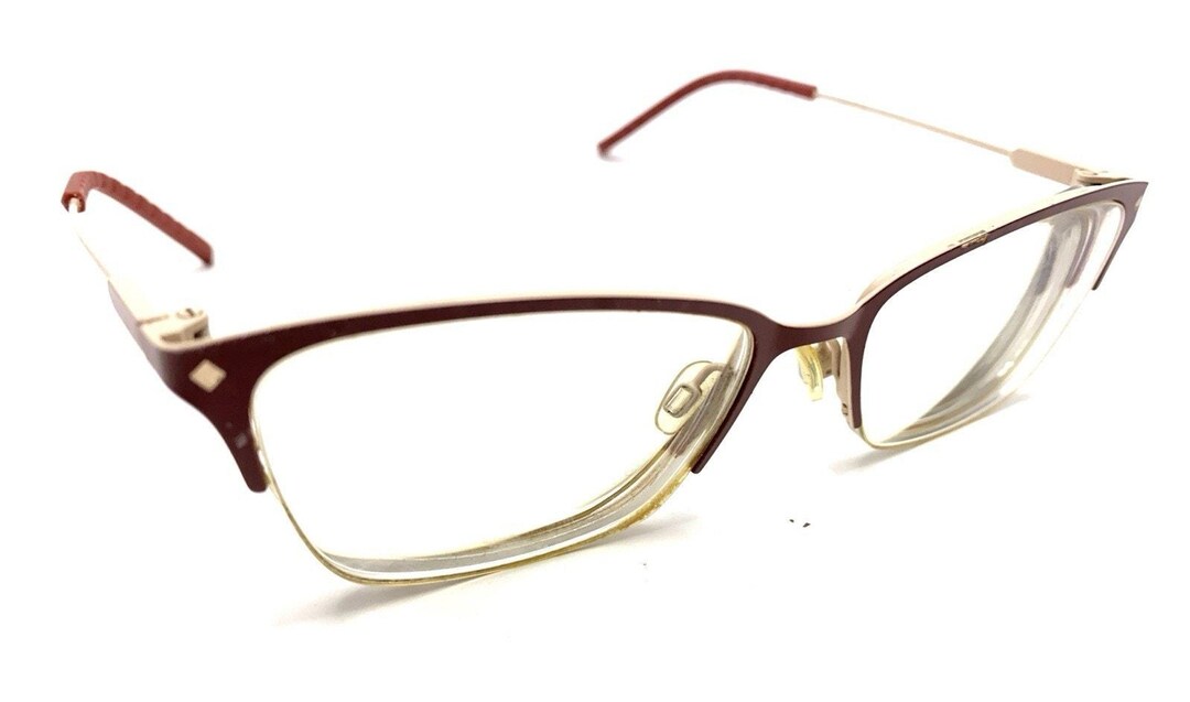 Cole Haan Grand.os Tan Brown Rectangle Metal Eyeglasses Frames Men ...