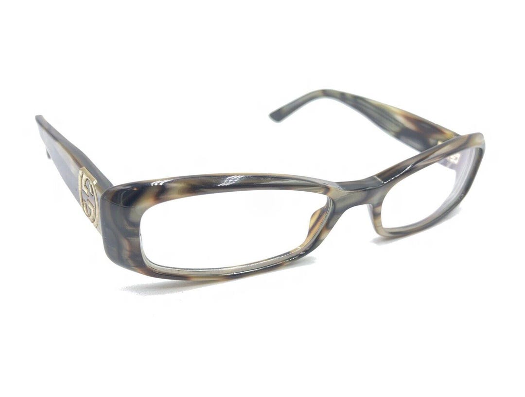 Gucci GG 2973 SVF Brown Gold Marble Rectangle Eyeglasses Frames 50-16 ...