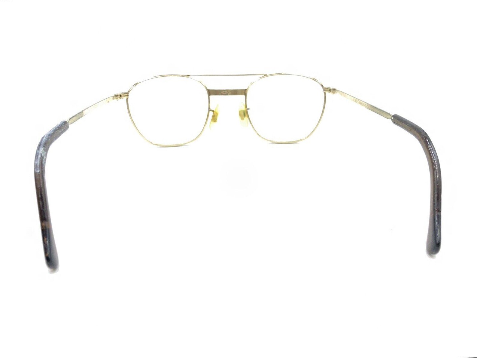 American Optical AO Vintage Gold Square Eyeglasses Frames 145 USA Men ...