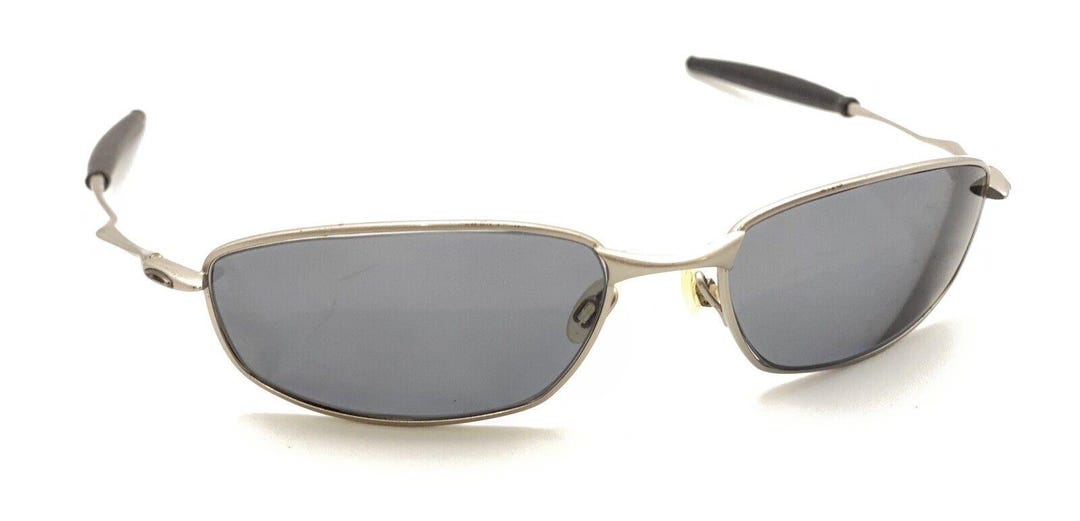 Oakley Whisker Satin Gray Oval Wrap Metal Sunglasses Frames 60-19 130 ...