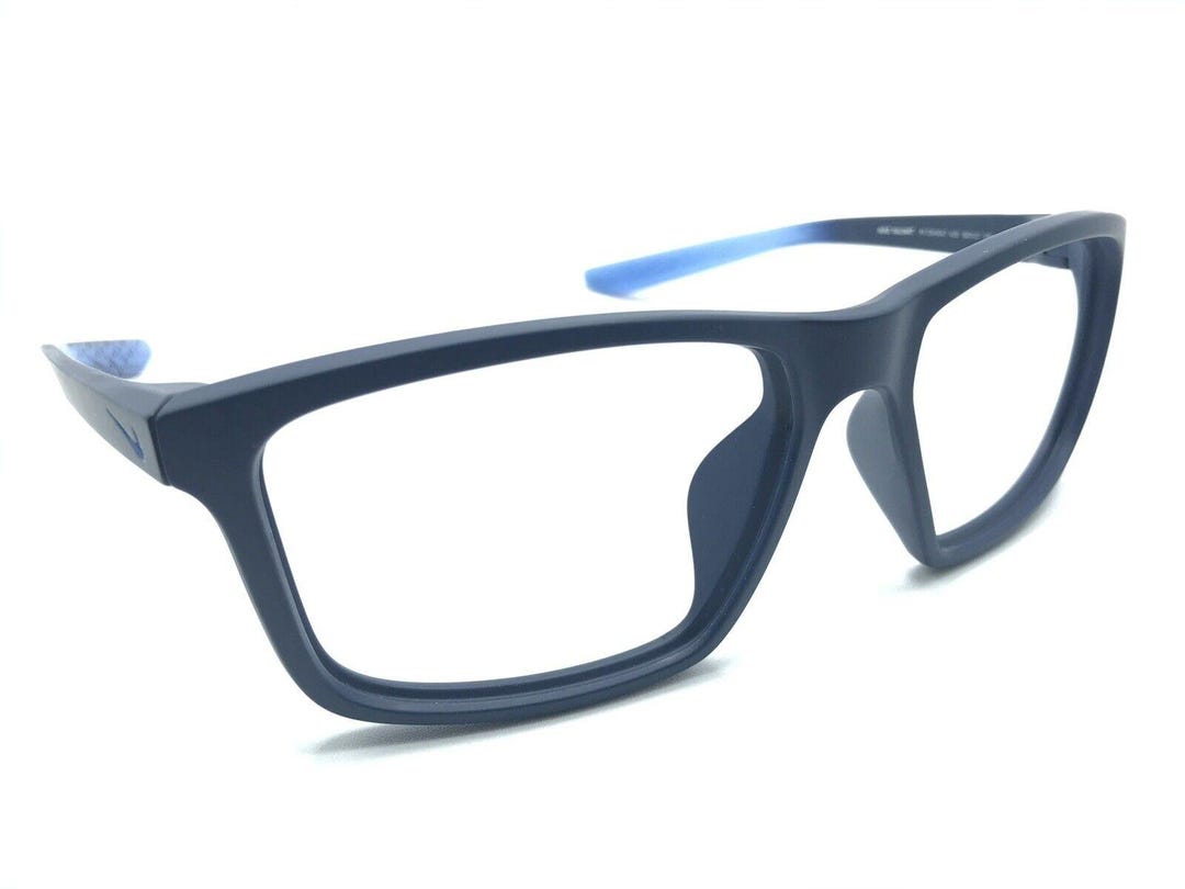 Nike Valiant M CW462 410 Blue Rectangle Wrap Sunglasses Frames 60-17 ...