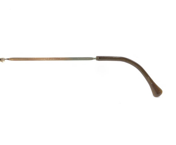 American Optical AO Vintage Gold Square Eyeglasses Fr… - Gem