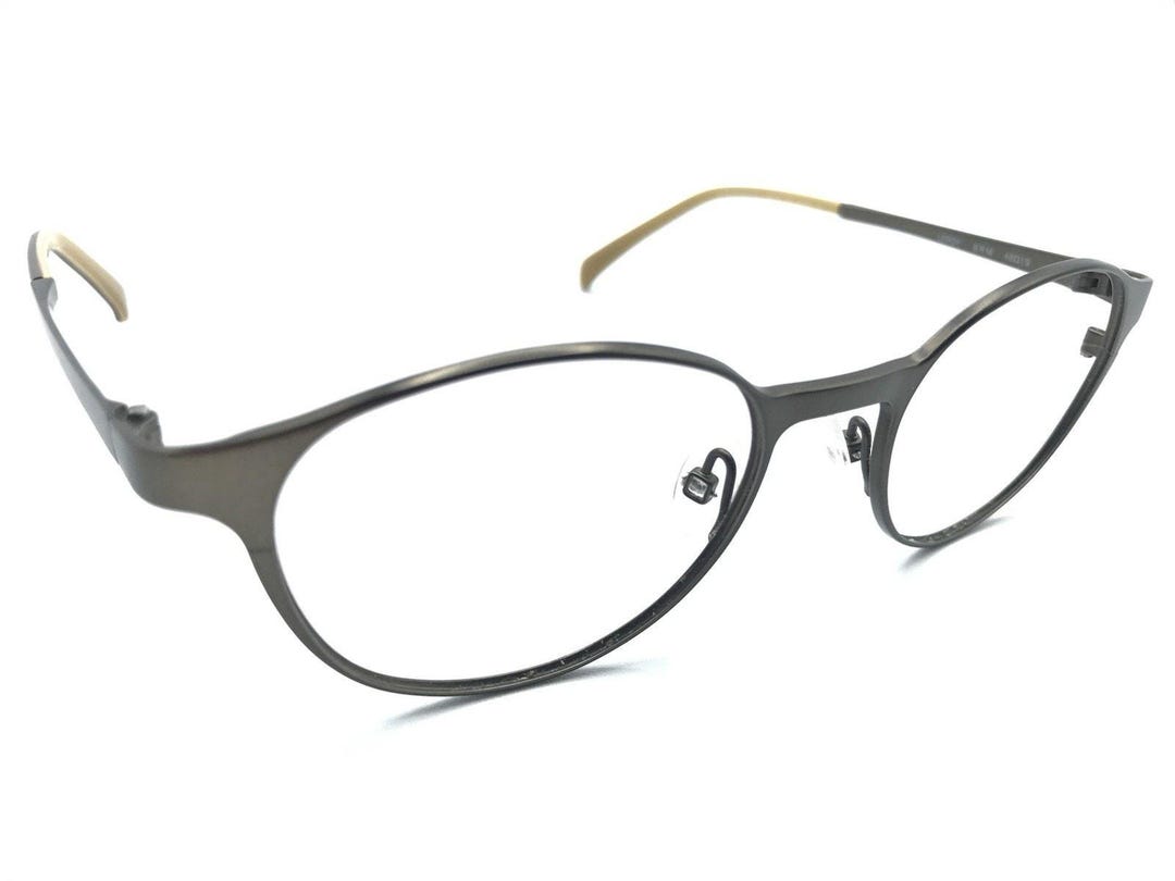Gotti Switzerland Leroy BRM Titanium Brown Beige Round Eyeglasses ...