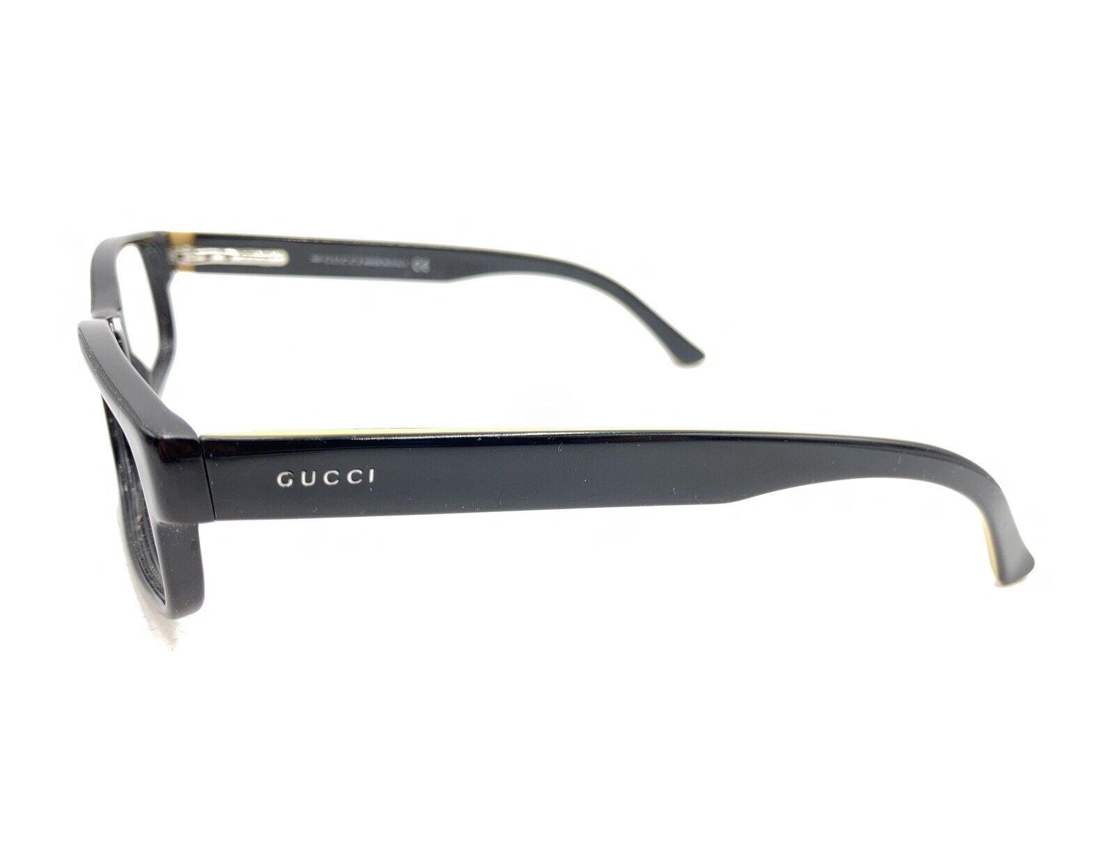 Gucci GG 1533 21R Black Tan Beige Rectangle Eyeglasses Frames 54-14 140 ...