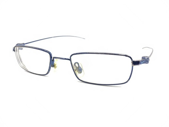 Nike Blue Metal Rectangle Eyeglasses Frames Designer … - Gem