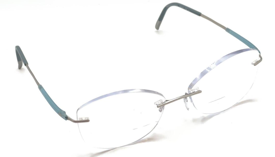 Silhouette 5540 70 7000 Titanium Silver Rimless Eyeglasses Frames 17 ...