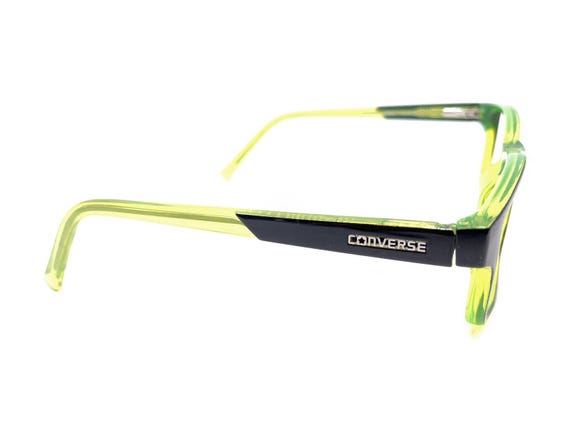 Converse Black Translucent Neon Green Eyeglasses Fram… - Gem