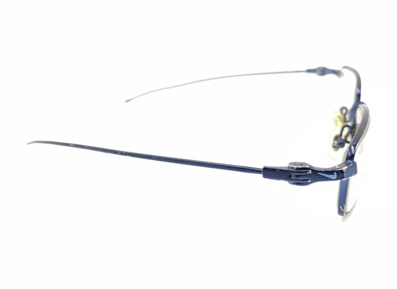 Nike Blue Metal Rectangle Eyeglasses Frames Designer … - Gem