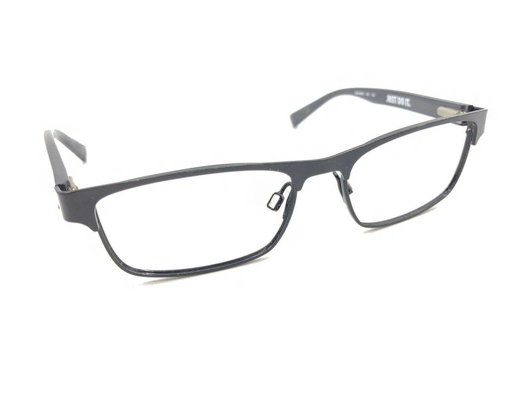Nike 5574 001 Shiny Black Gray Eyeglasses Frames 47-14 125 Designer ...