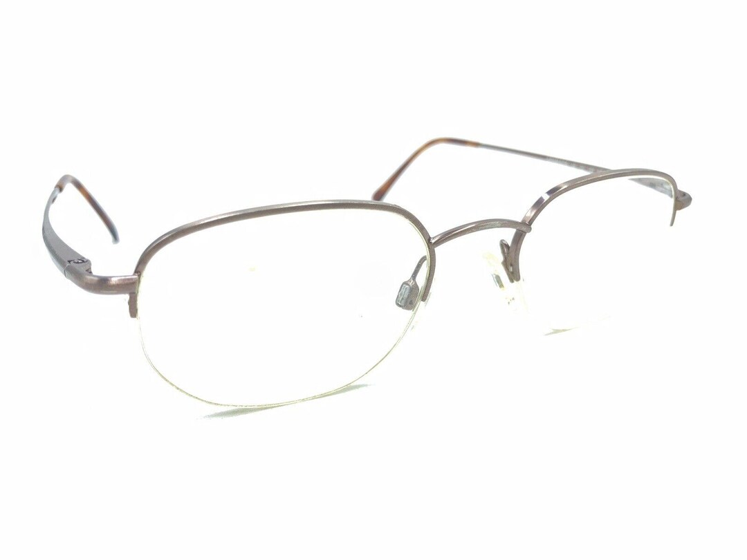 Timex Kenmark T 200 Brown Metal Half Rim Eyeglasses Frames 48-20 140 ...
