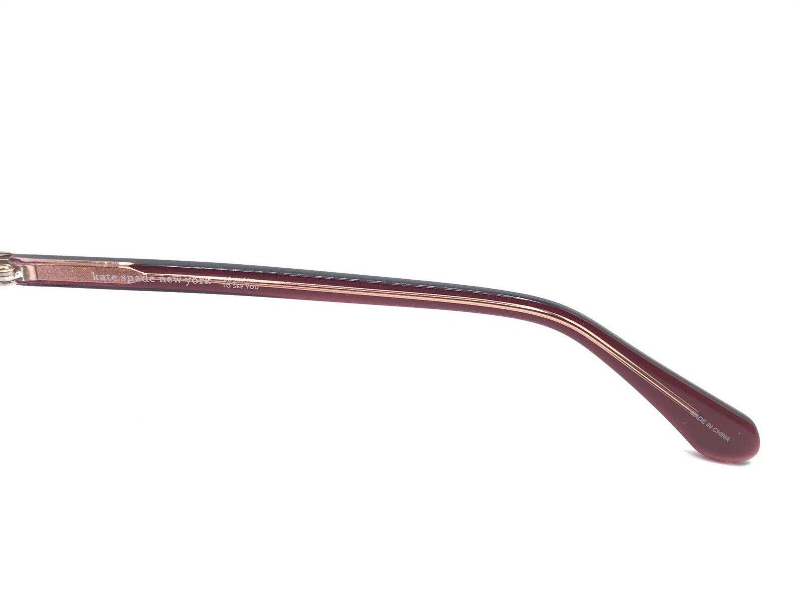 Kate Spade NEW Ophelia 0AW Dark Red Oval Titanium Eyeglasses Frames 53 ...