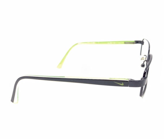 Nike 5550 060 Black Green Rectangle Eyeglasses Frames… - Gem