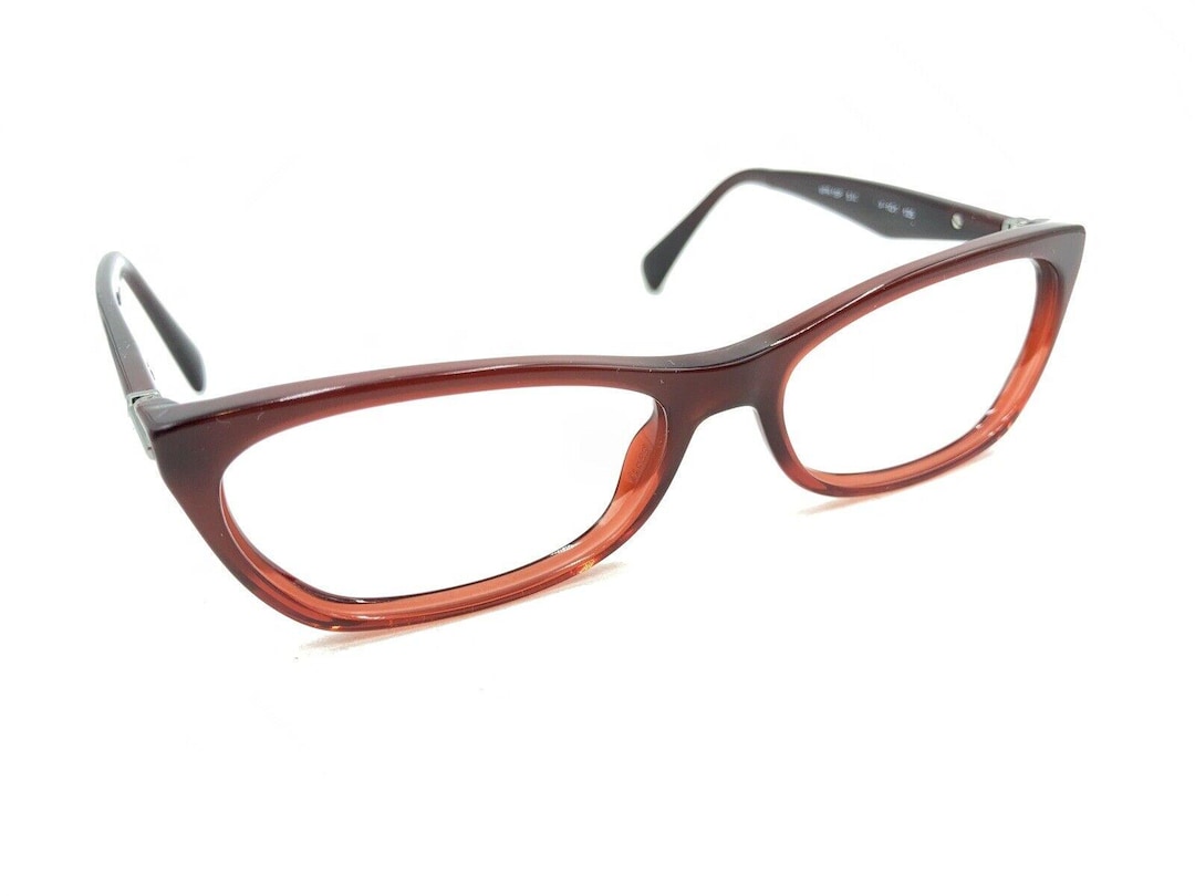Prada VPR 15P MAX-1O1 Burgundy Dark Red Silver Eyeglasses Frames 53-16 ...