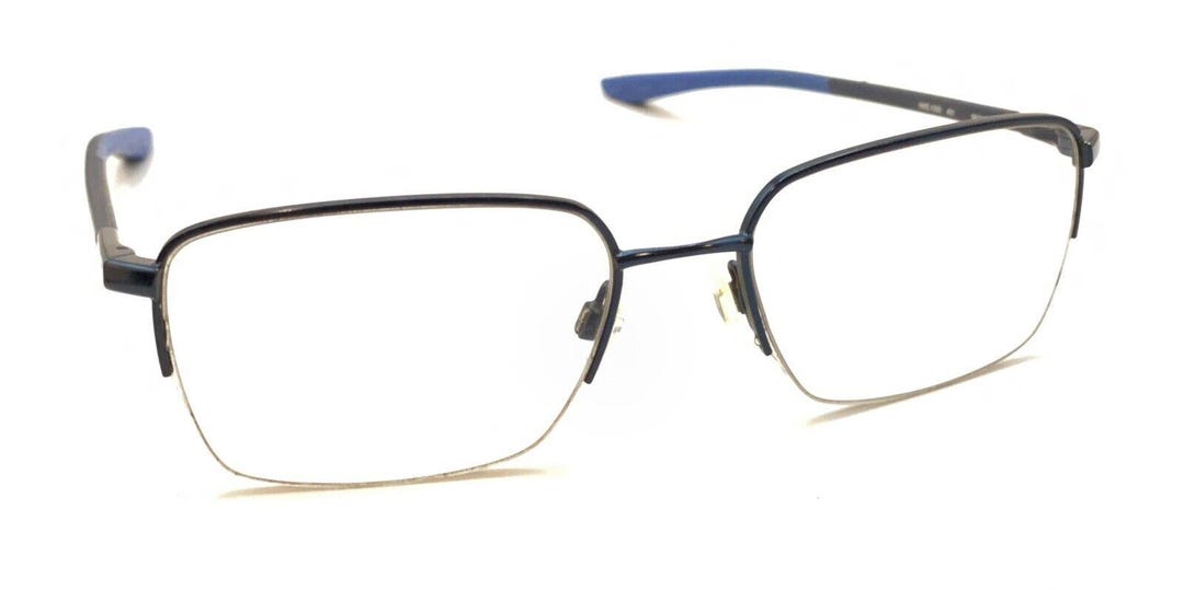 Nike Flexon 4300 401 Blue Metal Half Rim Eyeglasses Frames 56-18 145 ...
